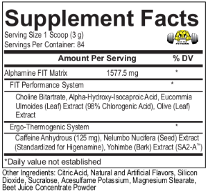 alphamine supplement facts JM grande - Royalty Health