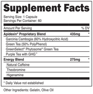 apidexin supplement facts - Royalty Health